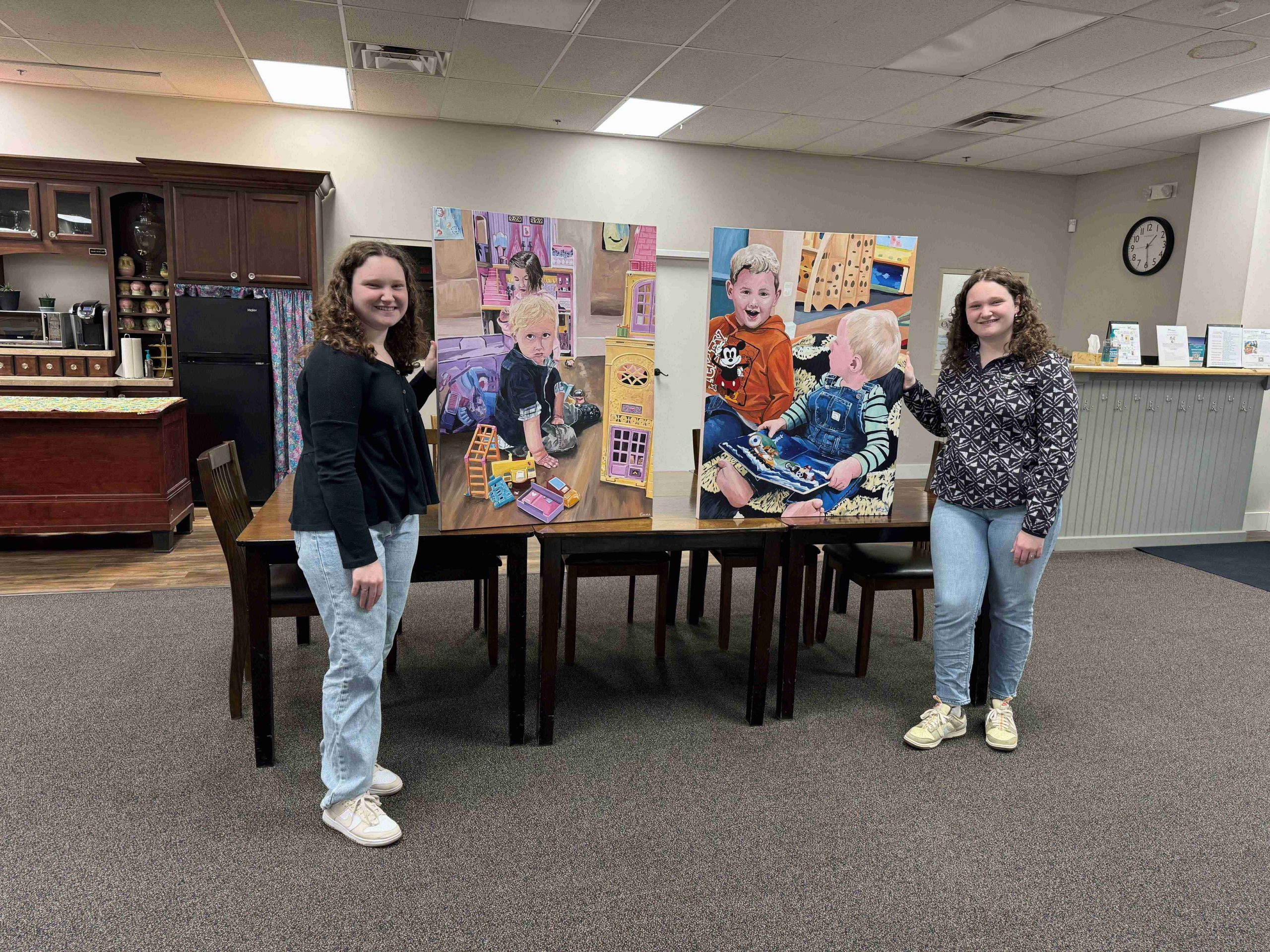 UMPI students Emma and Izzy Theriault create at Wintergreen – Wintergreen Arts Center